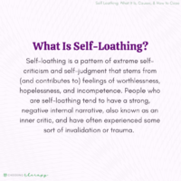 Causes of Self-Loathing & How to Overcome It