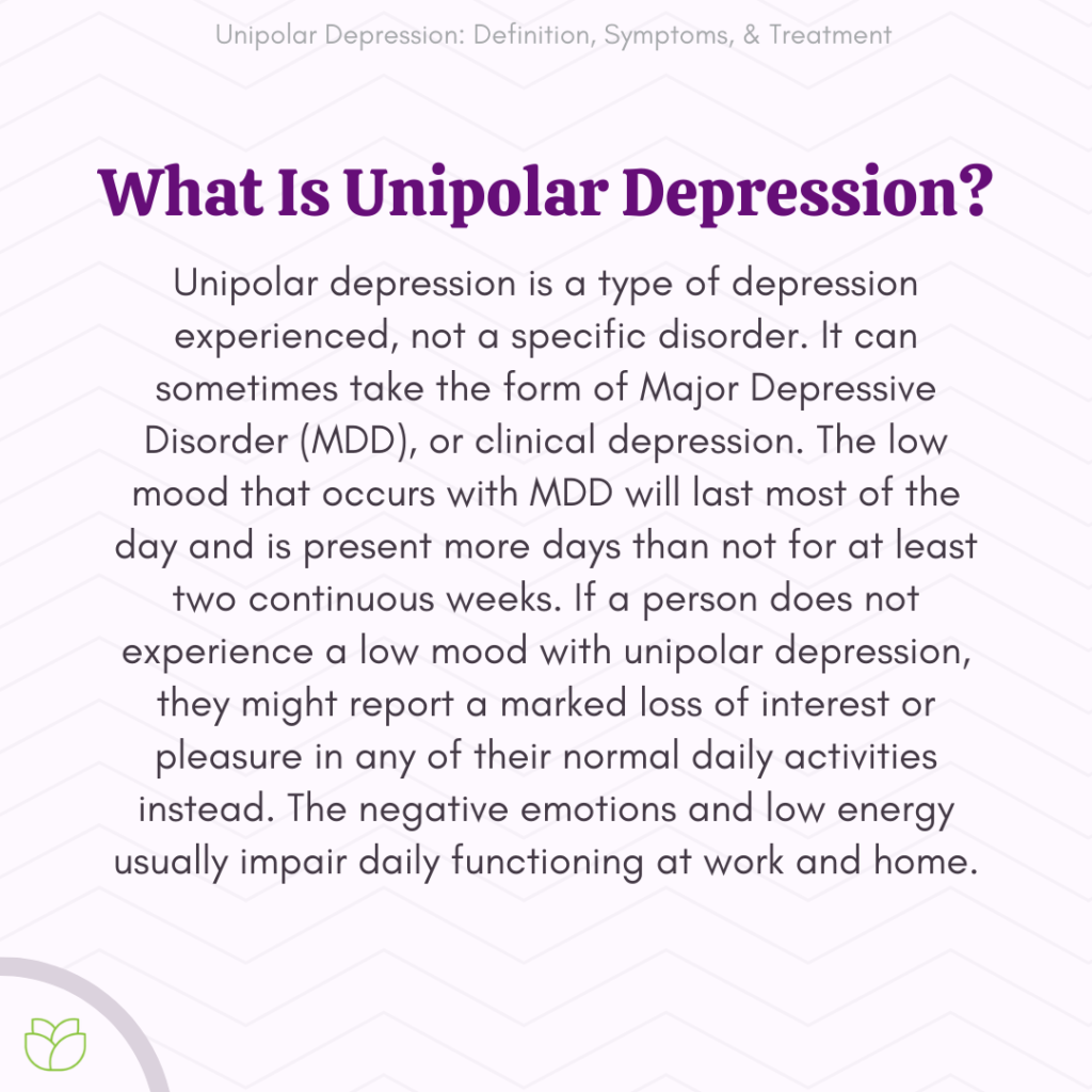 What Is Unipolar Depression?
