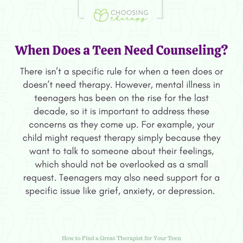 How to Find the Right Therapist for Your Teen