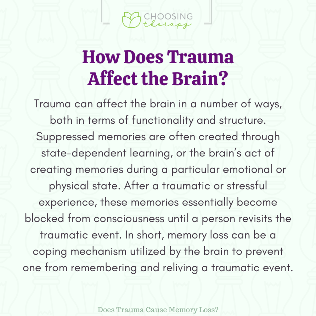 Does Trauma Cause Memory Loss?