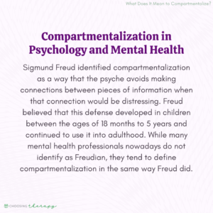 What Does It Mean to Compartmentalize? - Choosing Therapy