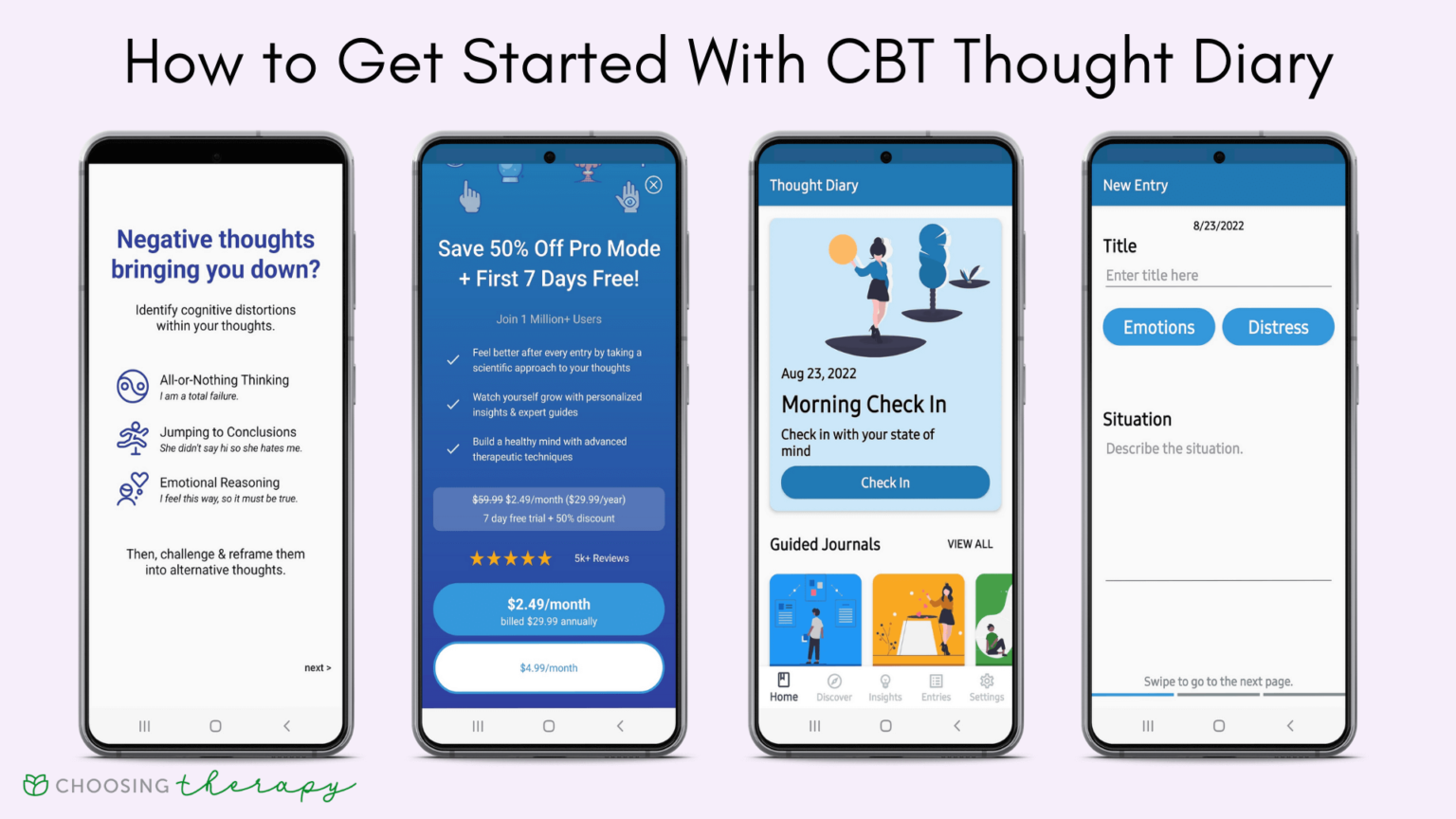 CBT Thought Diary App Review 2022