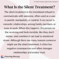 Silent Treatment: Signs & What to Do About It