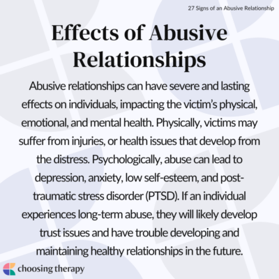 27 Signs of an Abusive Relationship