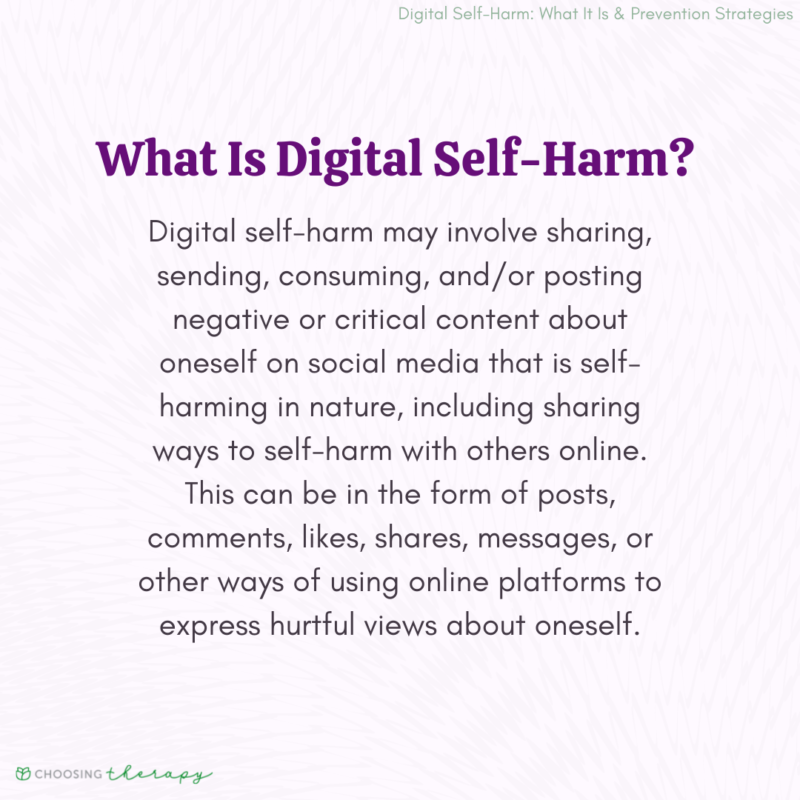 What is Digital Self Harm?