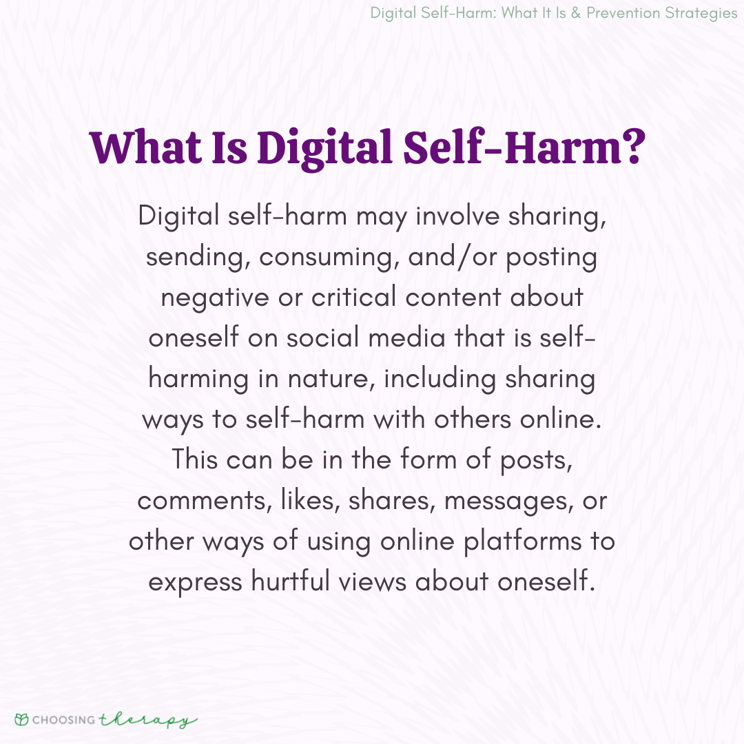 What Is Digital Self Harm 