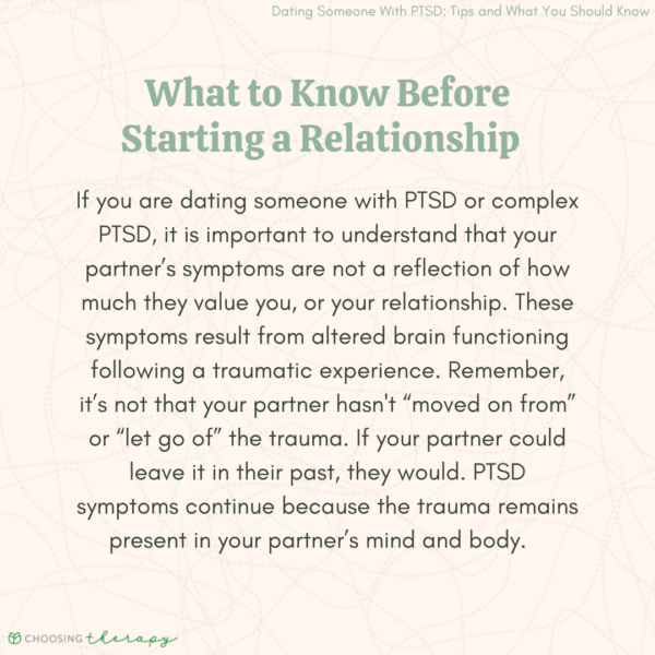 What to Know When Dating Someone With PTSD