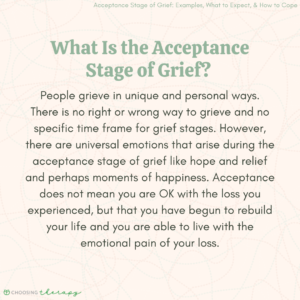 What is the Acceptance Stage of Grief?