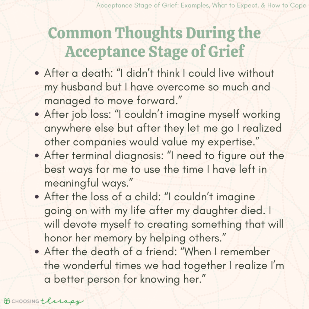 What is the Acceptance Stage of Grief?