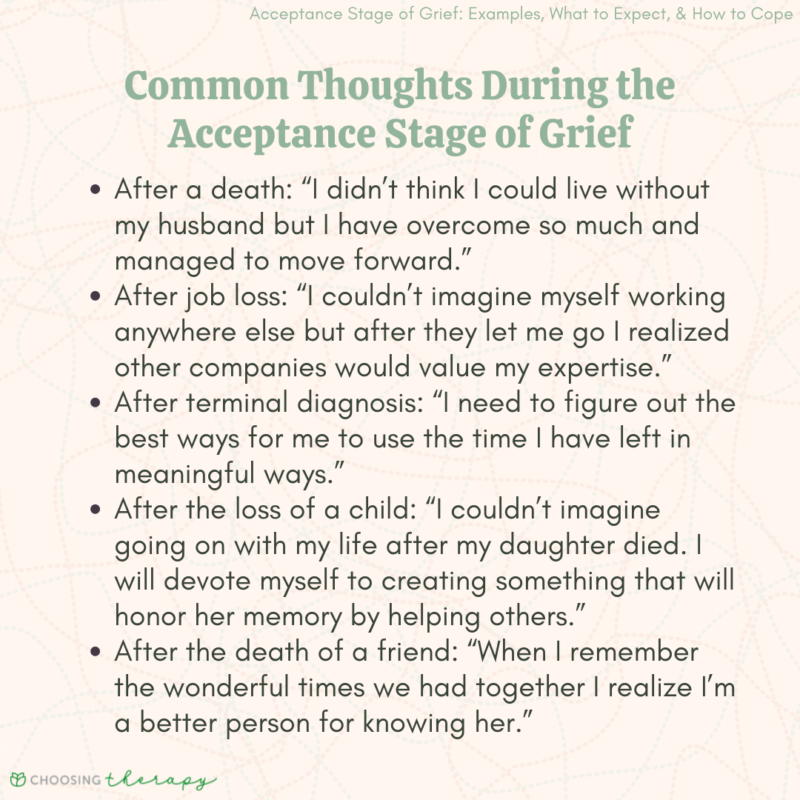 What is the Acceptance Stage of Grief?