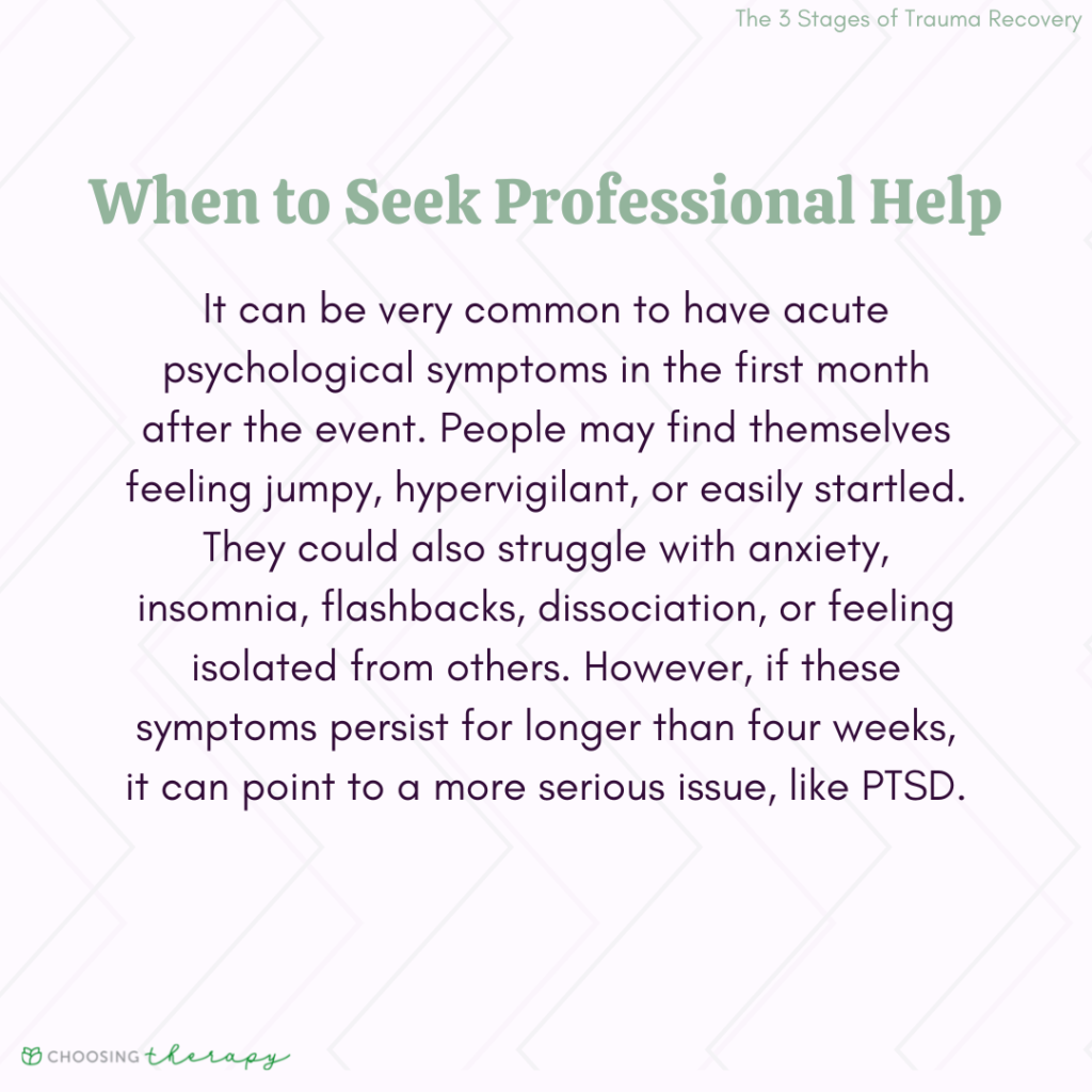 3 Stages of Trauma Recovery