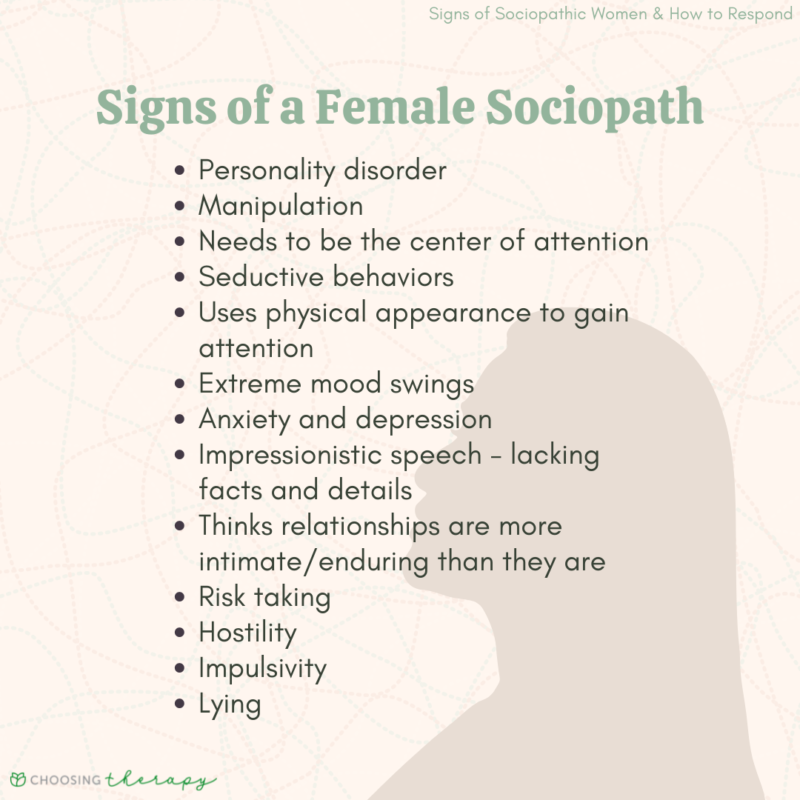 13 Signs of Sociopathic Women