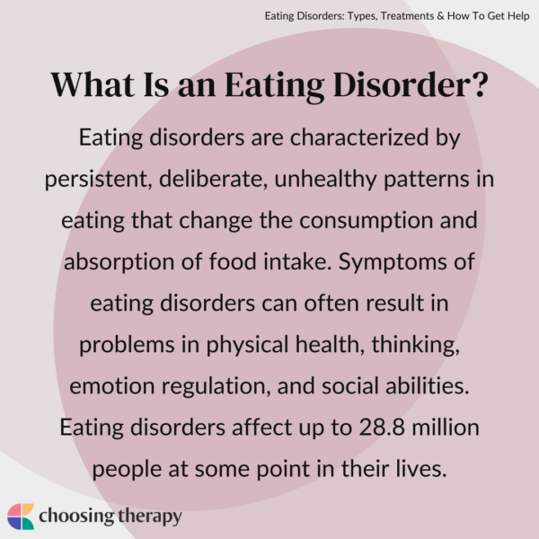 Eating Disorders: Types, Signs, Causes, Treatments, & Stats