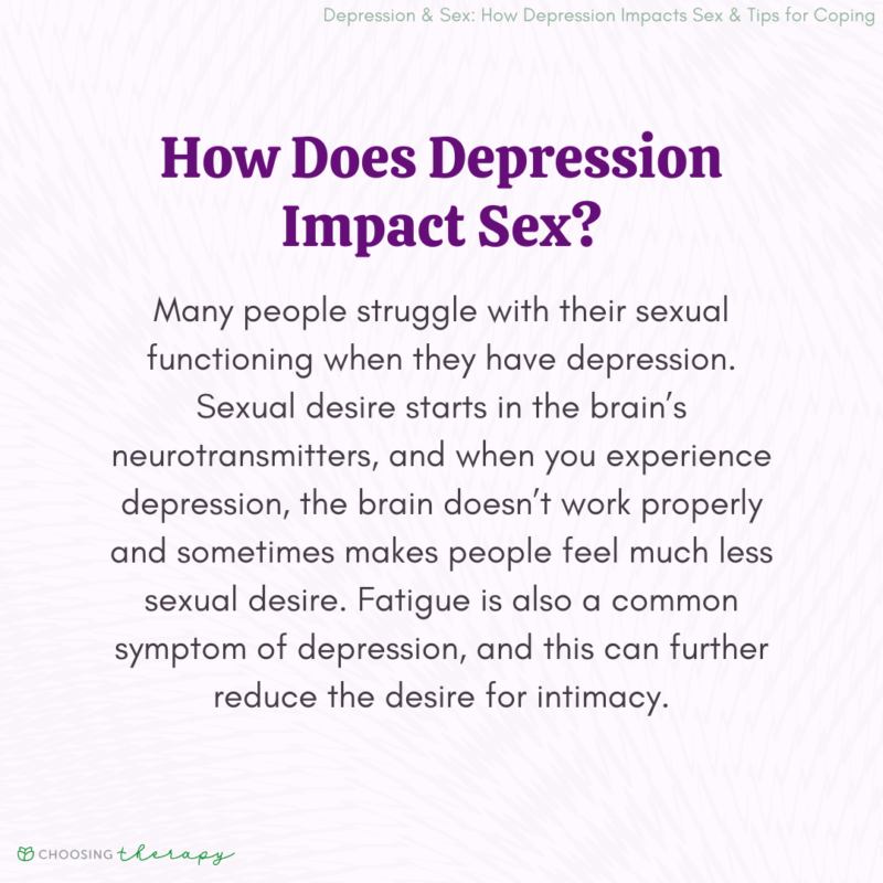 The Effects Of Depression On Sex Lives And Ways To Cope