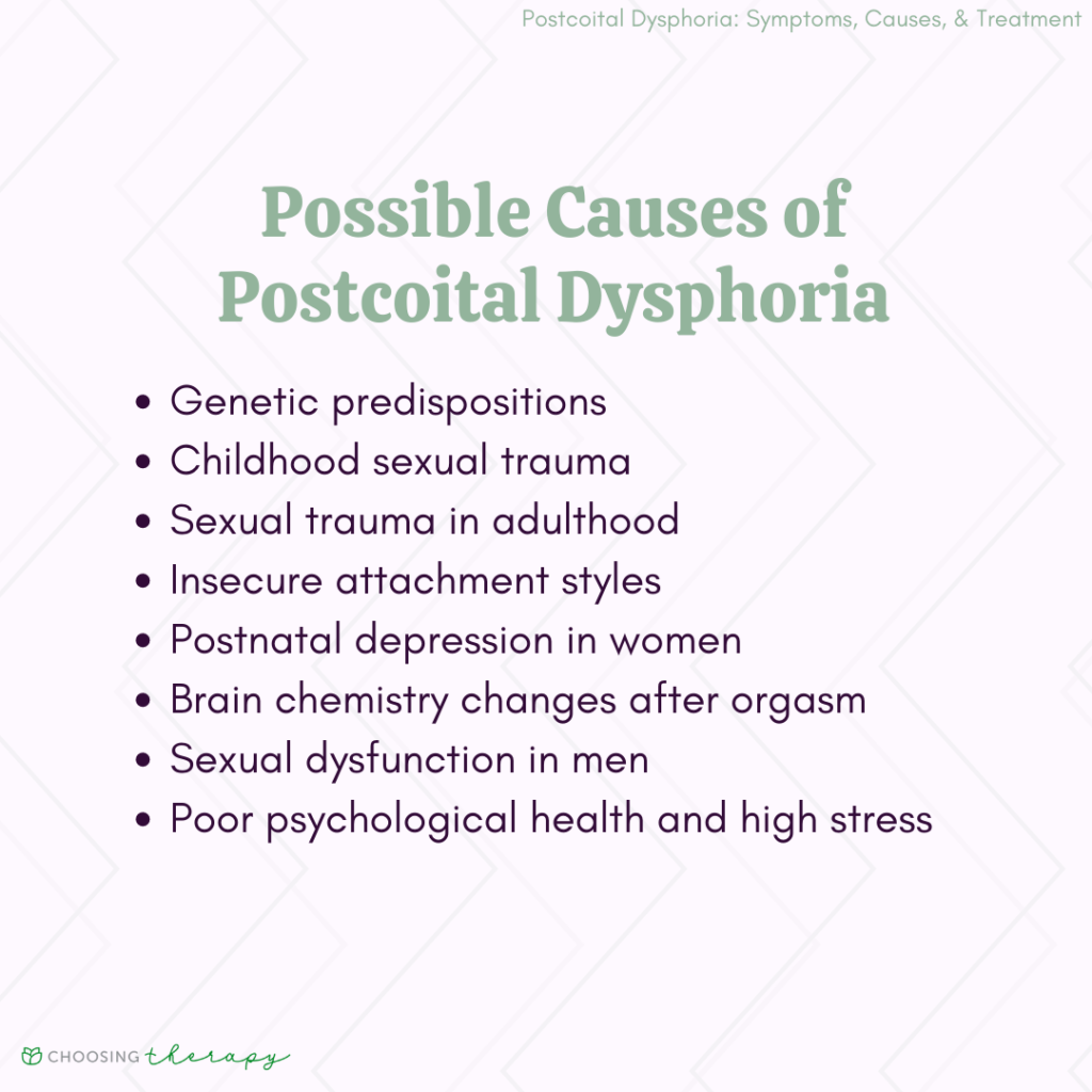 What Is Postcoital Dysphoria?