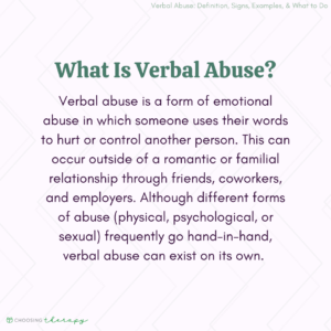 What Is Verbal Abuse? Important Signs & What to Do