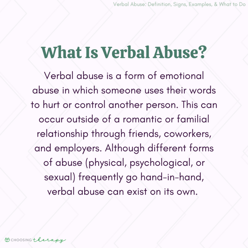 What Is Verbal Abuse? Important Signs & What to Do