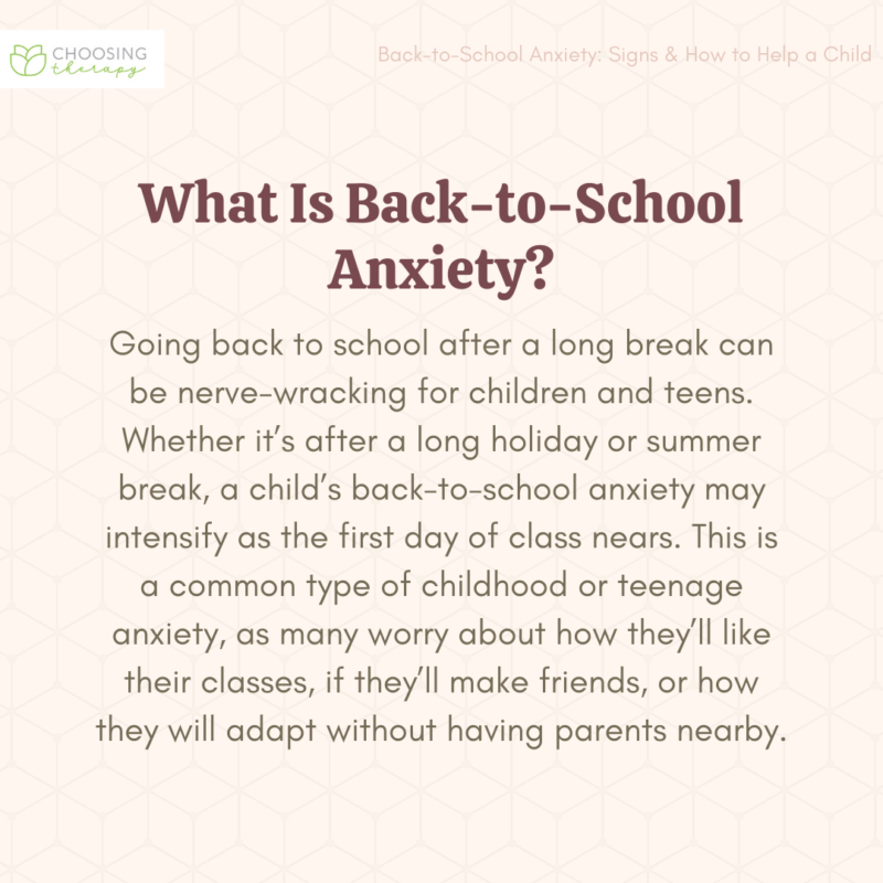 8 Tips for Helping a Child With Back-To-School Anxiety