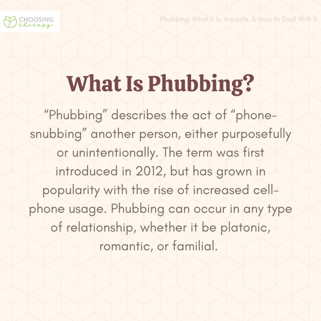 What Does Phubbing Mean?