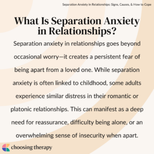 How to Deal With Separation Anxiety in Your Relationship