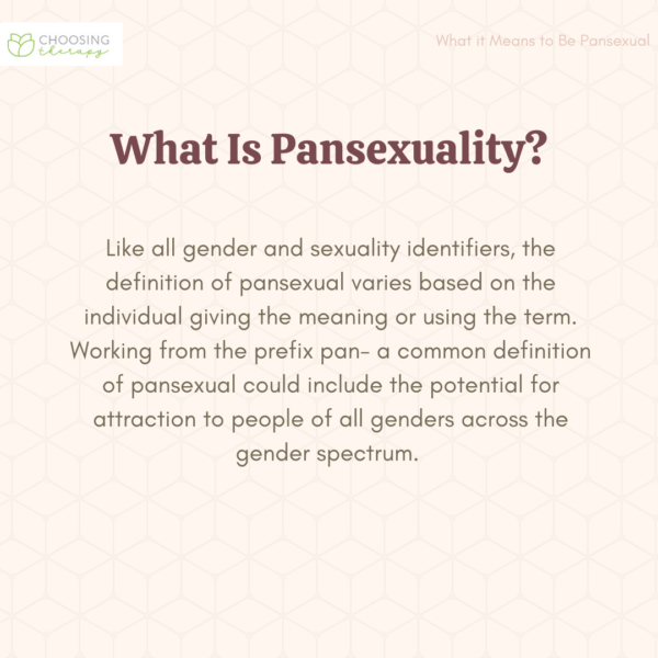 What Does It Mean to Be Pansexual? | ChoosingTherapy.com