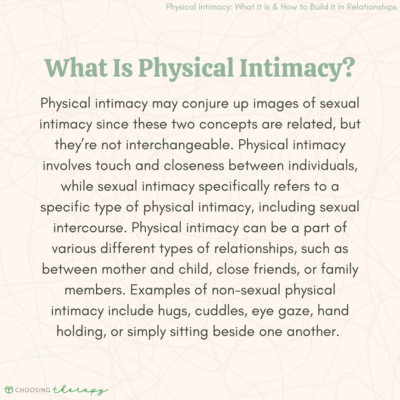 What Is Physical Intimacy?