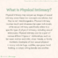 What Is Physical Intimacy?