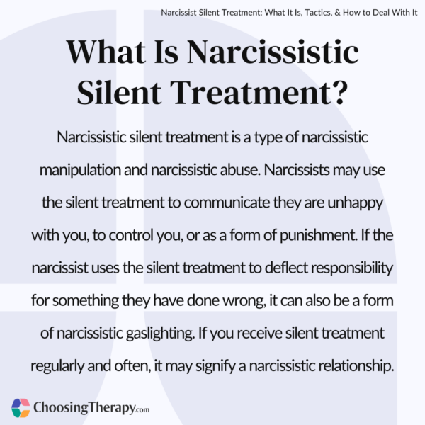 What Is the Narcissistic Silent Treatment?