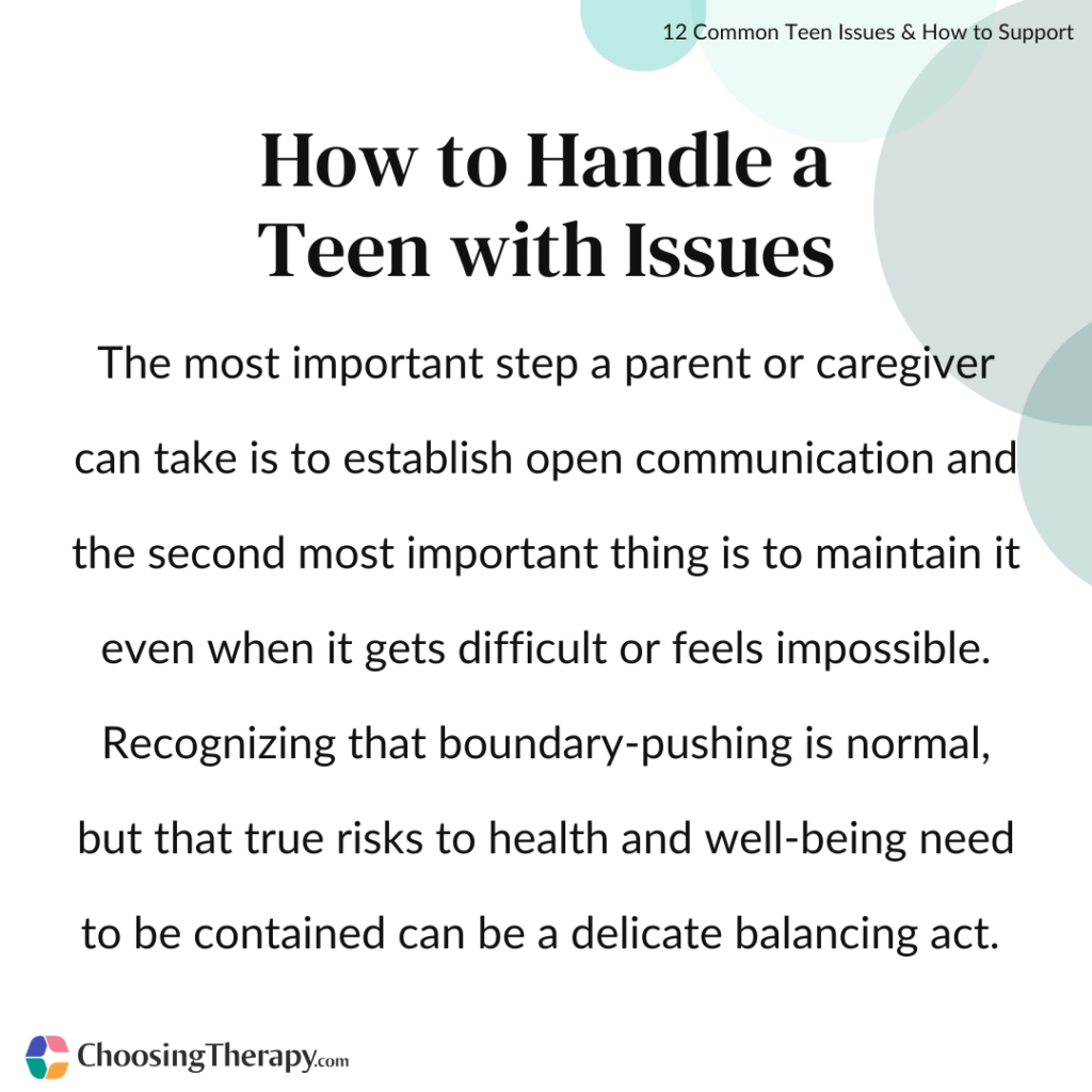 Common Issues & Problems Teenagers Face