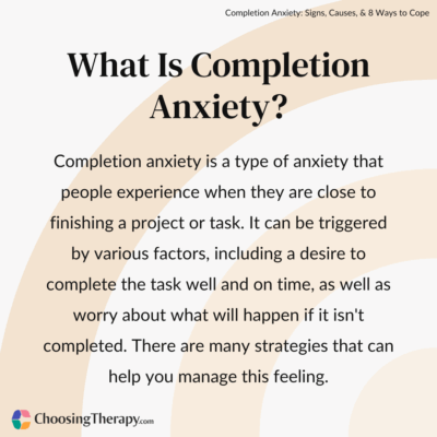 8 Strategies to Cope with Completion Anxiety