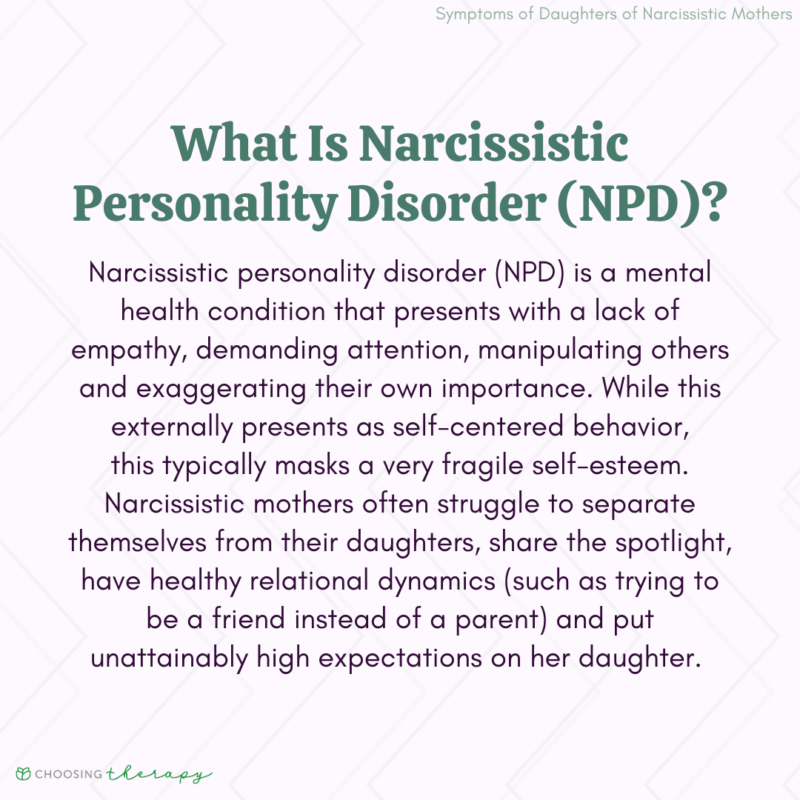 Symptoms of Daughters of Narcissistic Mothers