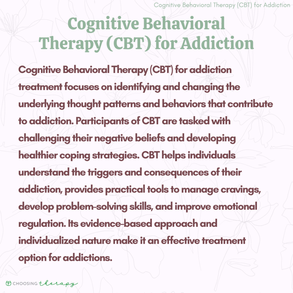 Cognitive Behavioral Therapy for Substance Abuse