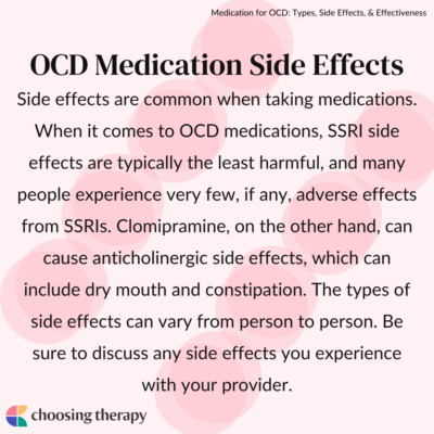 Medication for OCD: Types, Side Effects, & Effectiveness