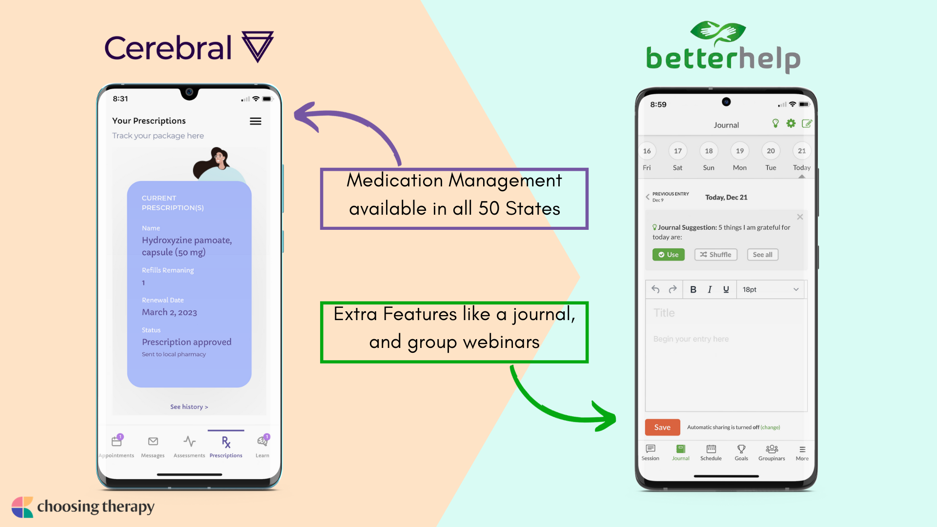 BetterHelp Vs Cerebral 2024