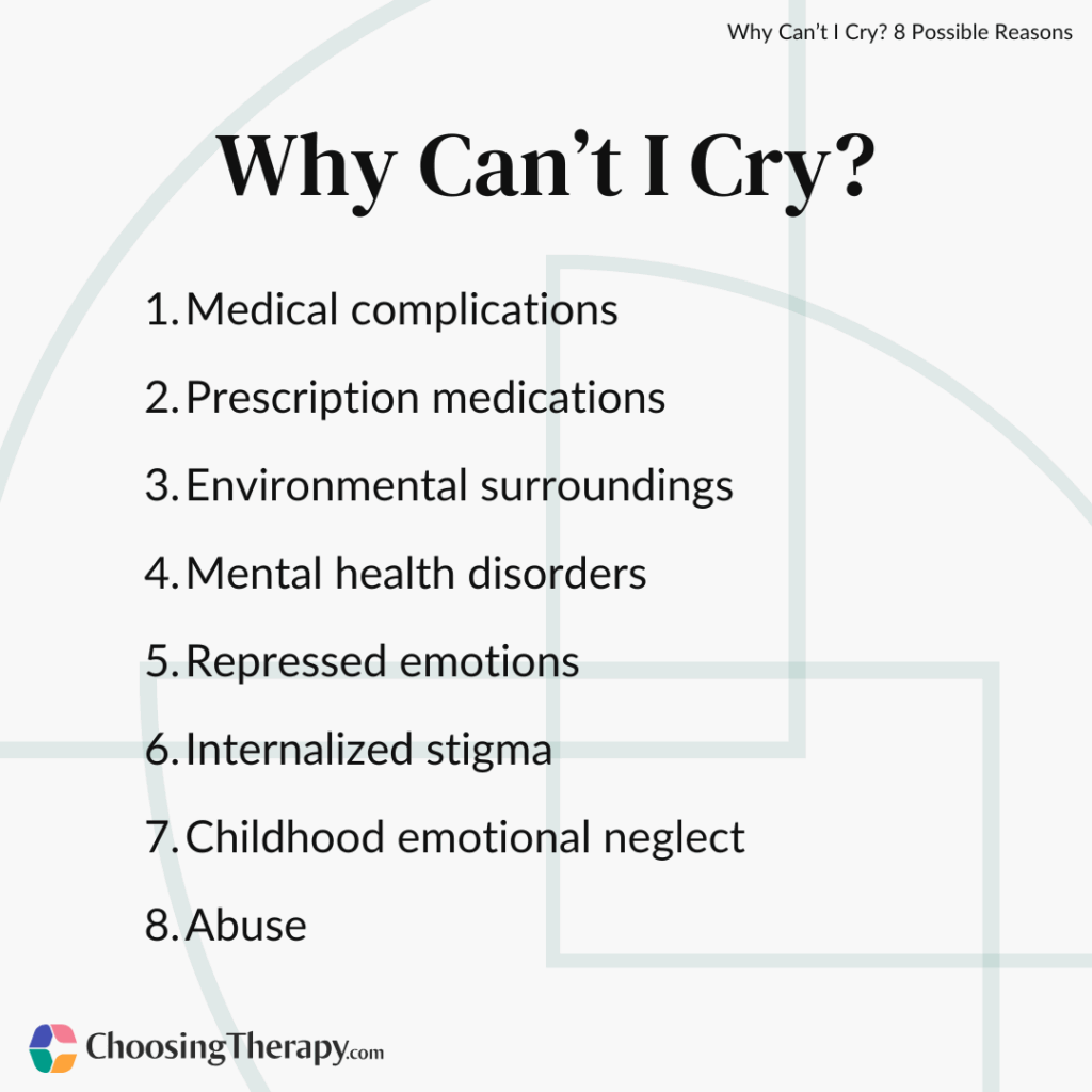 Why Can't I Cry Even Though I'm Sad?