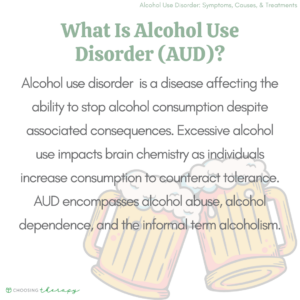 Alcohol Use Disorder: Symptoms, Causes, & Treatments | ChoosingTherapy.com