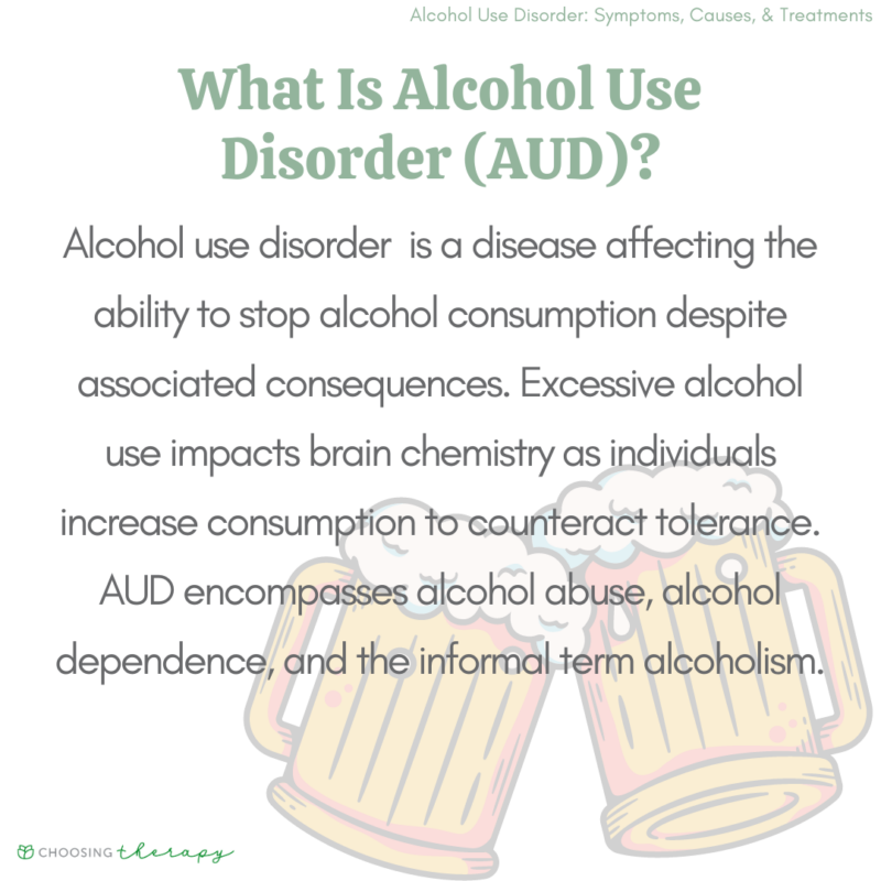 Alcohol Use Disorder: Symptoms, Causes, & Treatments | ChoosingTherapy.com