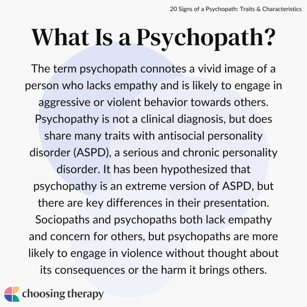 20 Signs You May Be Dealing With a Psychopath
