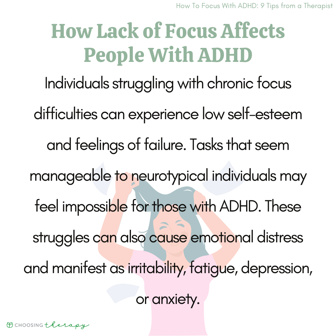 How To Focus With ADHD: 9 Tips from a Therapist - Choosing Therapy