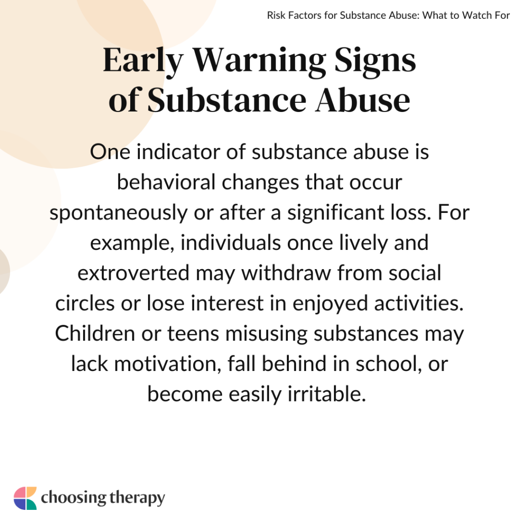 Risk Factors for Substance Abuse: What to Watch For | ChoosingTherapy.com