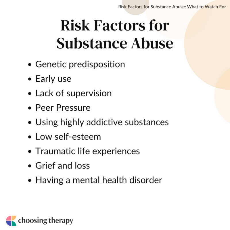 Risk Factors for Substance Abuse: What to Watch For | ChoosingTherapy.com