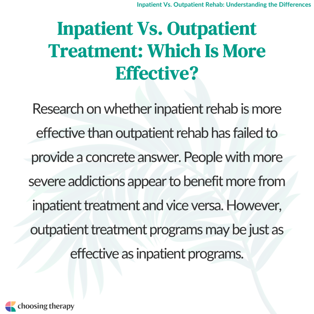 Inpatient Vs. Outpatient Rehab: Understanding the Differences