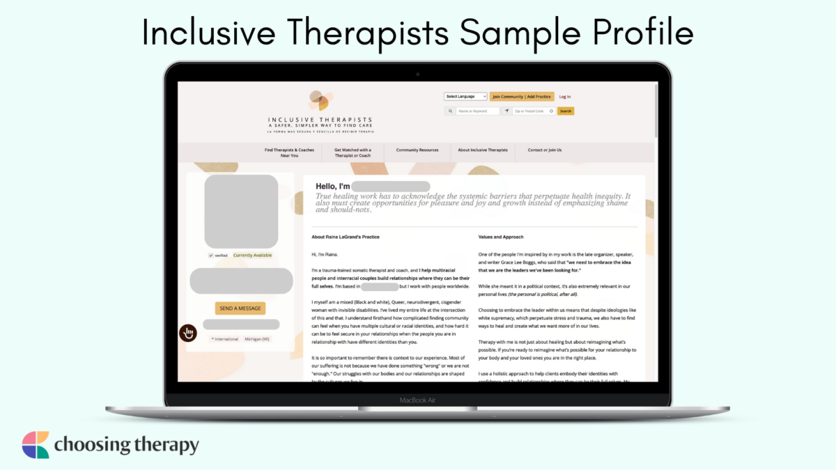 Inclusive Therapists Directory Review 2024: Cost, Pros & Cons, & Is It ...