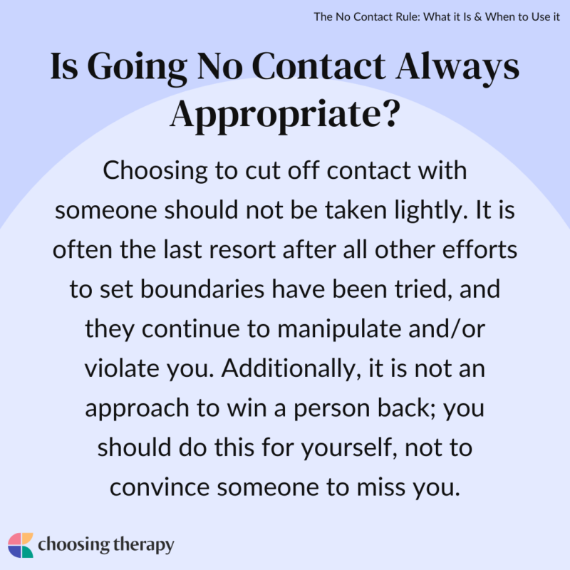 What Is The No Contact Rule?