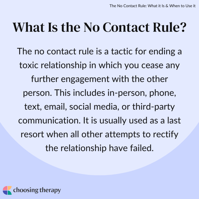 What Is The No Contact Rule?