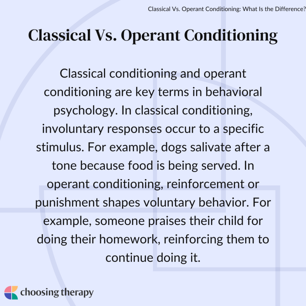 What Is the Difference Between Classical Vs. Operant Conditioning? What Is the Difference Between Classical Vs. Operant Conditioning?
