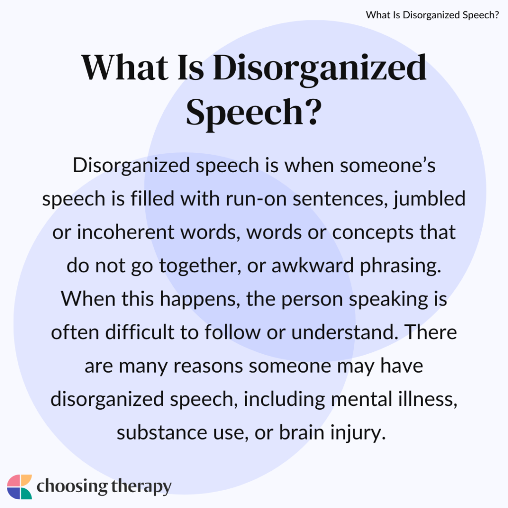 Disorganized Speech Schizophrenia Disorganized Speech Schizophrenia