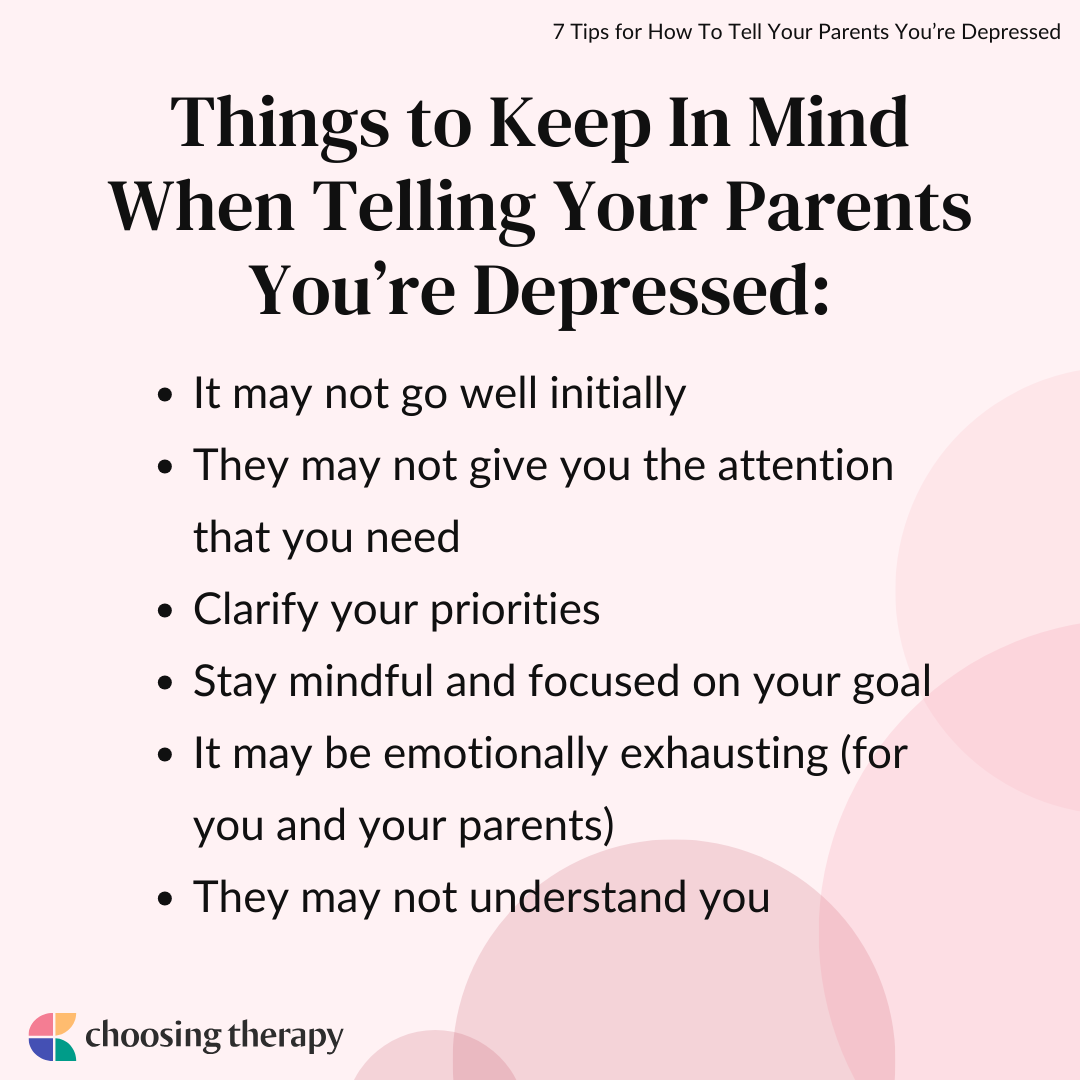 7 Tips for Telling Your Parents You’re Depressed