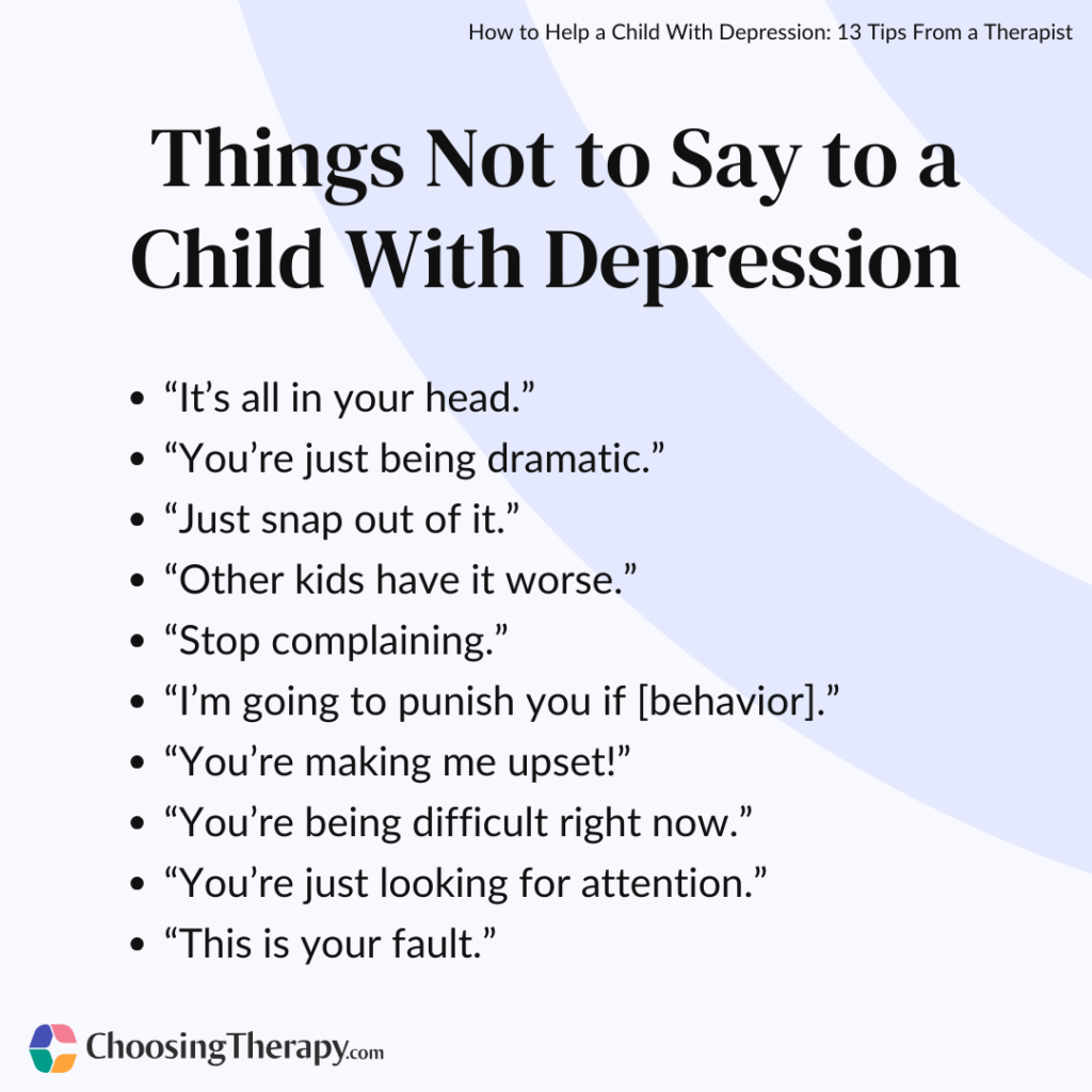 The Dos & Donts of Helping a Child With Depression