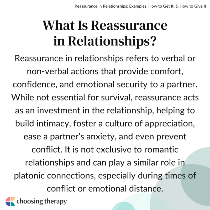 What Is Reassurance In a Relationship?